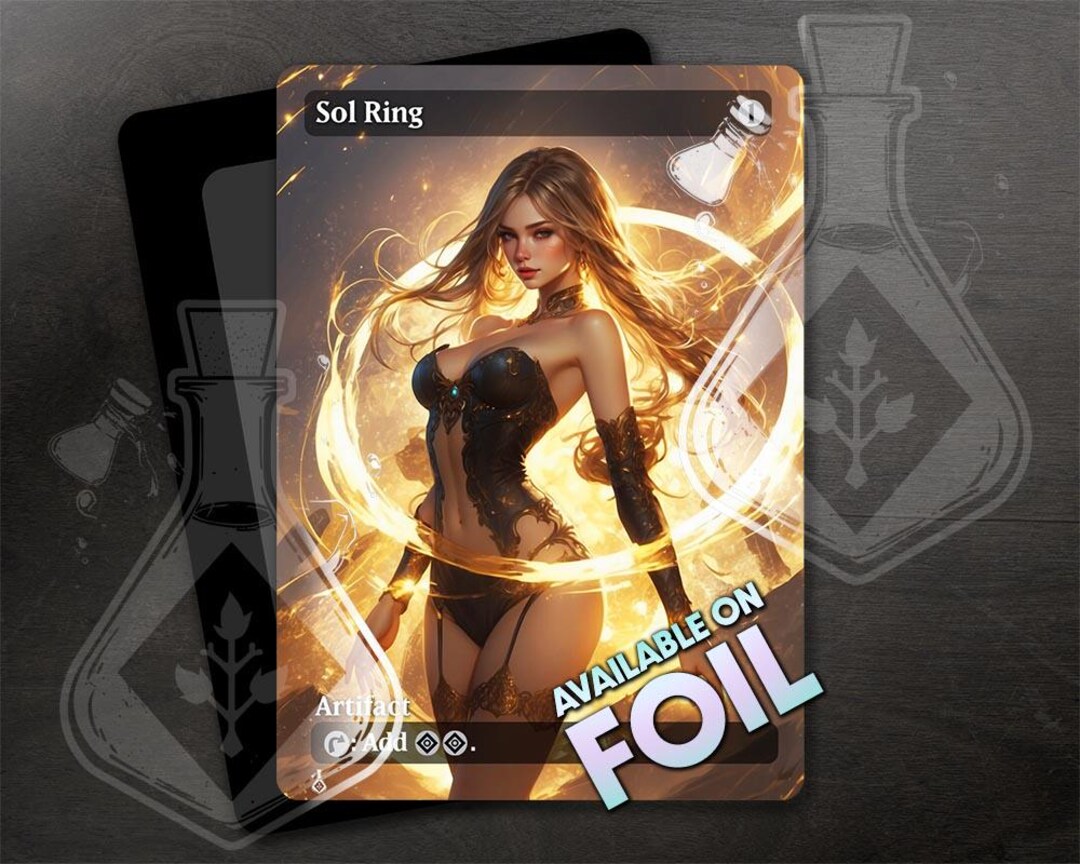 Sol Ring - Alternate Full Custom Art - Celestial Gatekeeper: Gorgeous Guardian of Pathways ...