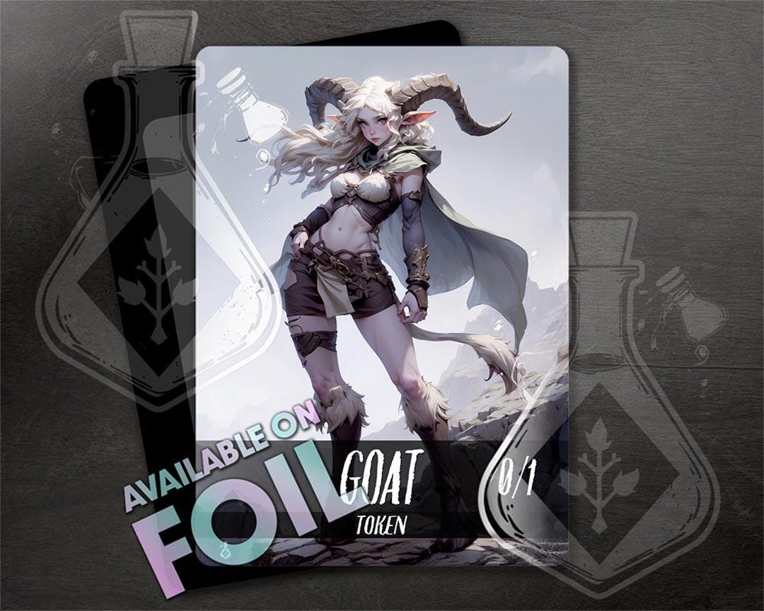 GOAT TOKEN 0/1 - Gorgeous Full Custom Art - Anime Waifu - Savage Beauty ...