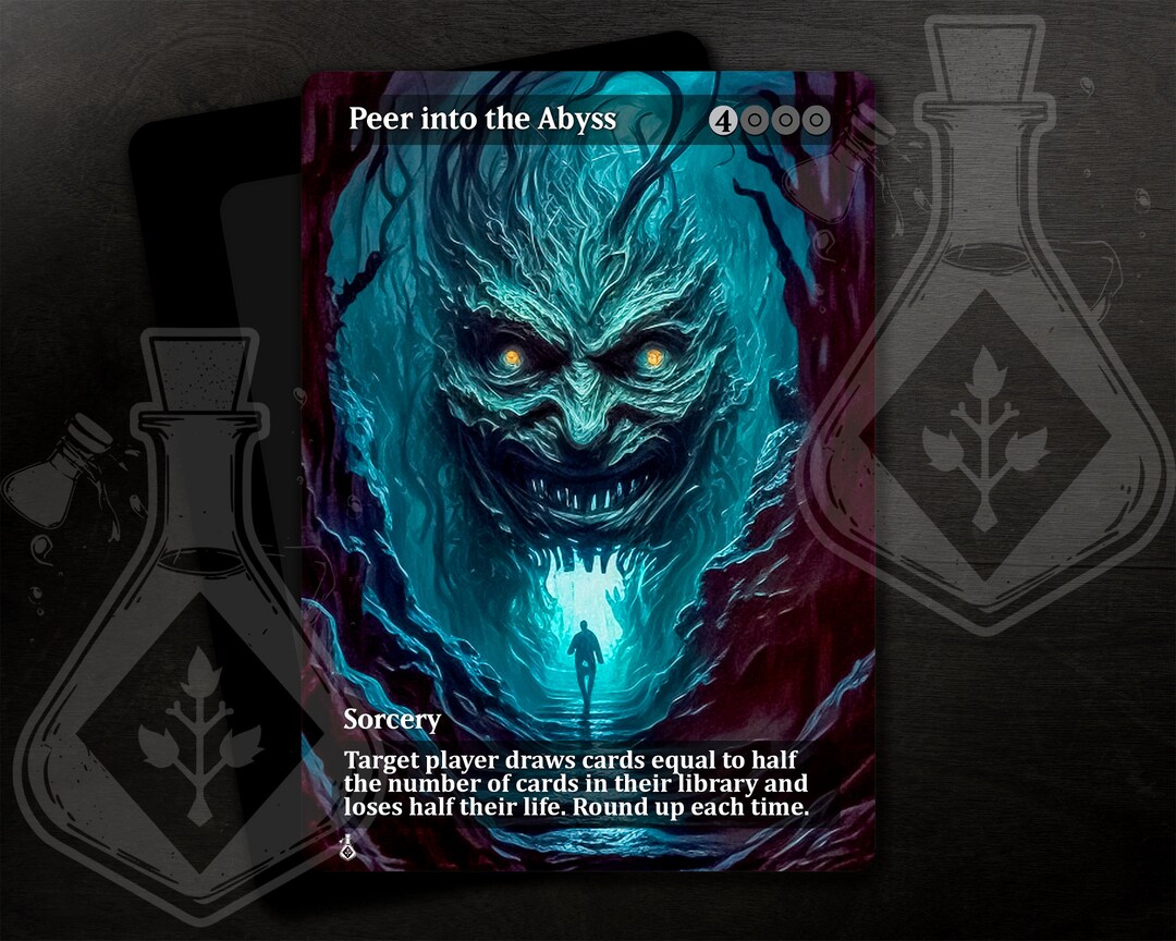 Peer Into the Abyss Horror Alternate Full Custom Art Dreadful Chasm ...