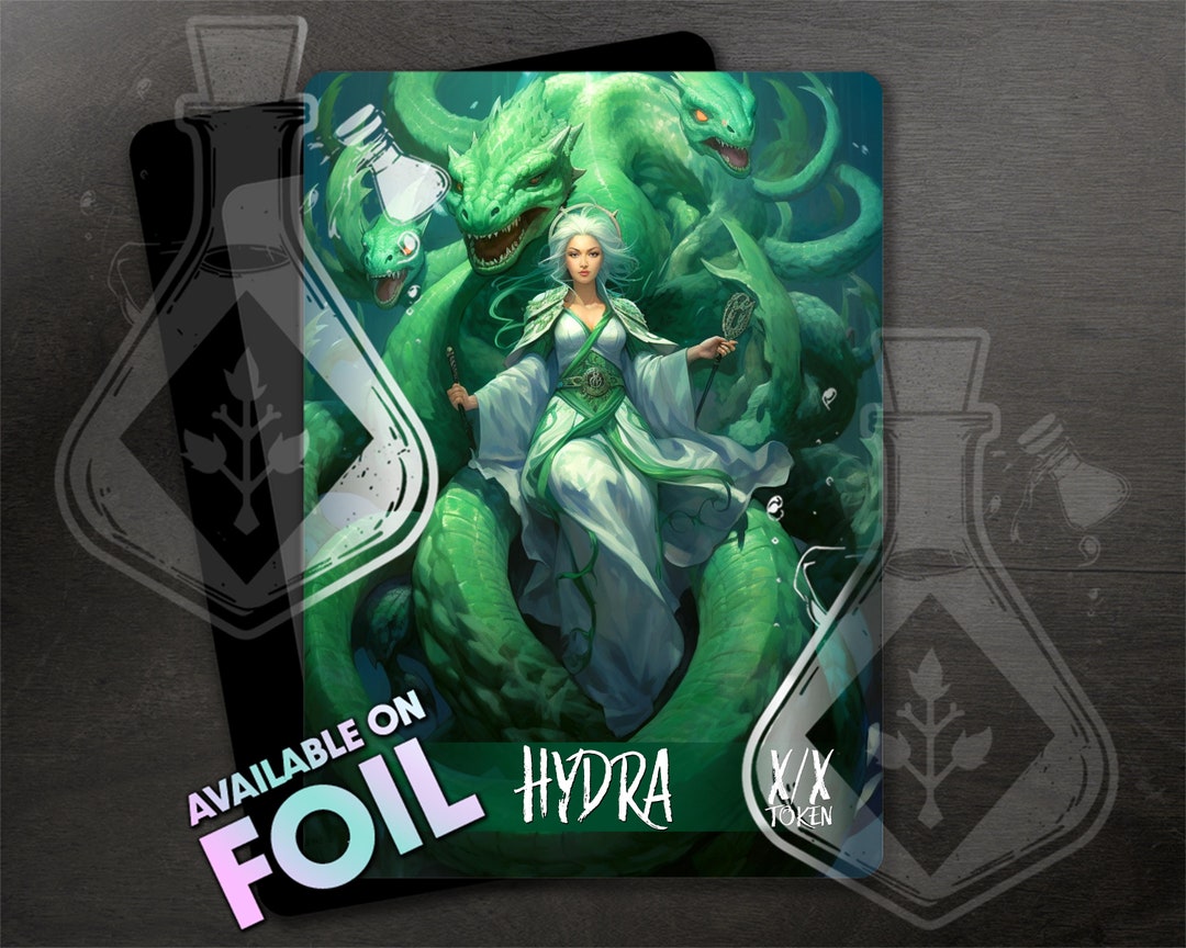 HYDRA Token for TCG - Full Custom Art - Beautiful Hydra Queen, Green ...