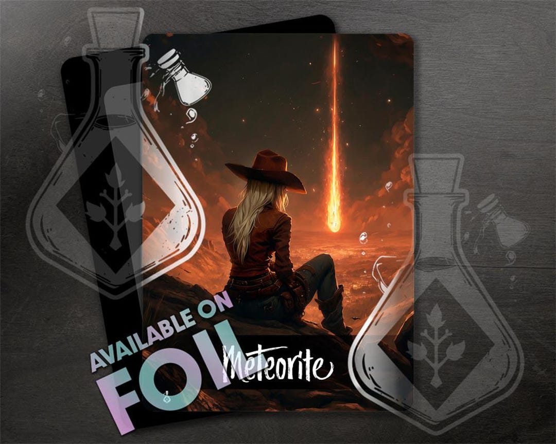 Meteorite TOKEN Full Custom Art Anime Waifu Token Alluring Cowgirl in ...