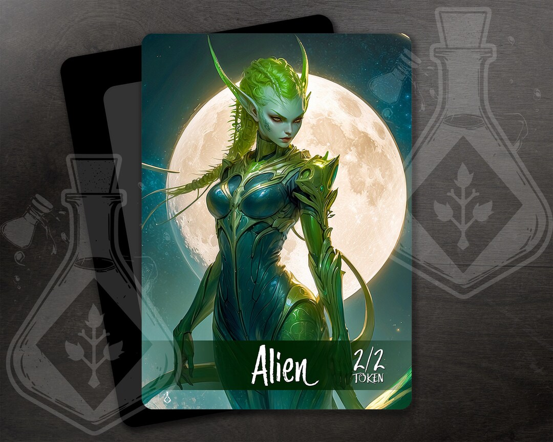 ALIEN Token for TCG Full Custom Art Intergalactic Beauty: Alien Woman's ...
