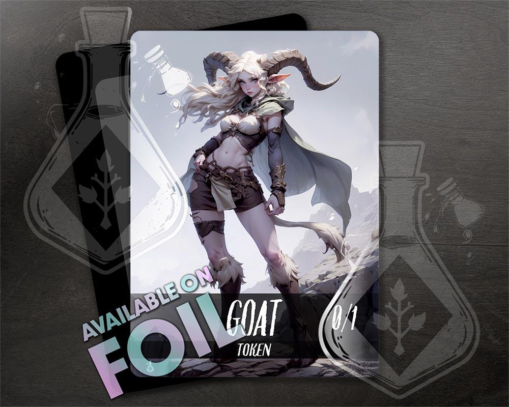 GOAT TOKEN 0/1 - Gorgeous Full Custom Art - Anime Waifu - Majestic Goat ...