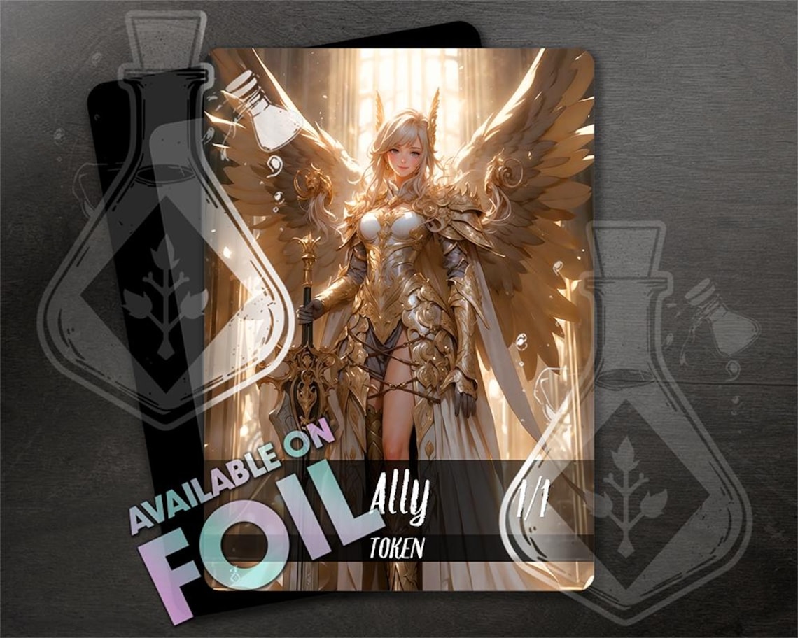 Ally Token 1/1 | WHITE | Anime Waifu Angel Full Art - Etsy