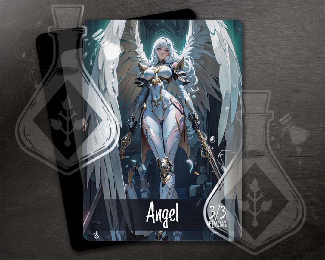 ANGEL Token 3 /3 for TCG - Full Custom Art - White Gorgeous Angel With ...
