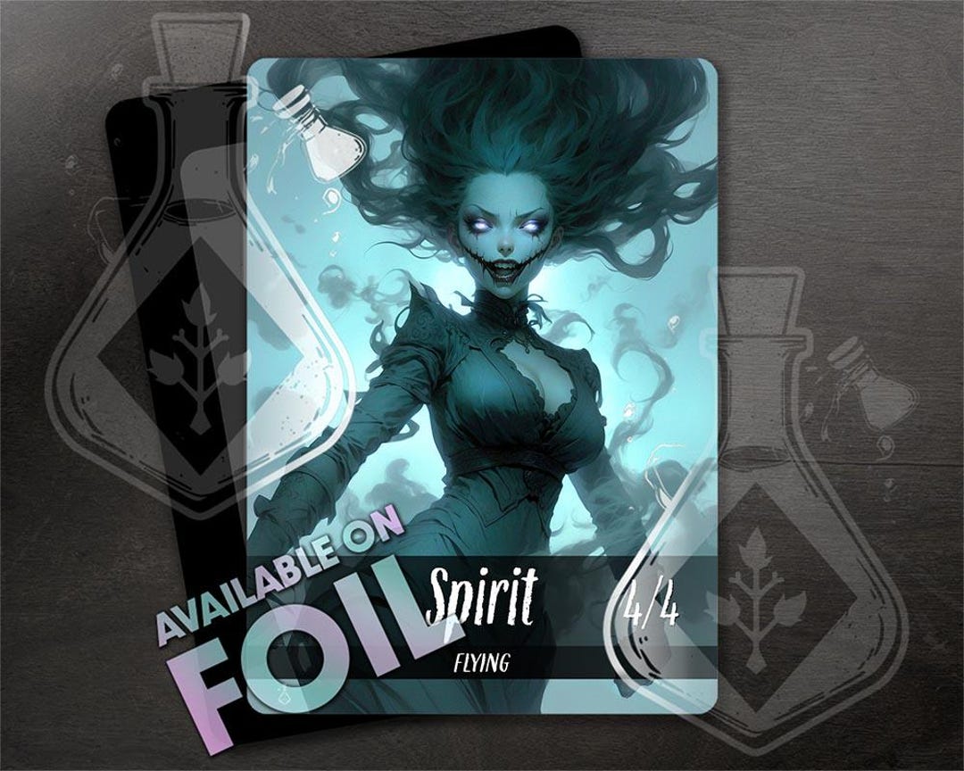 SPIRIT TOKEN 4/4 With Flying - Full Custom Art - Anime Waifu ...