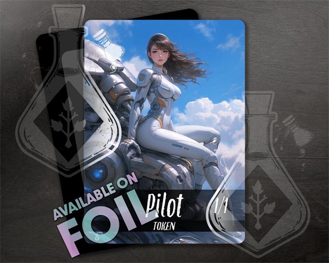 PILOT Token for TCG - Full Custom Art - Anime Waifu - Graceful Mech ...