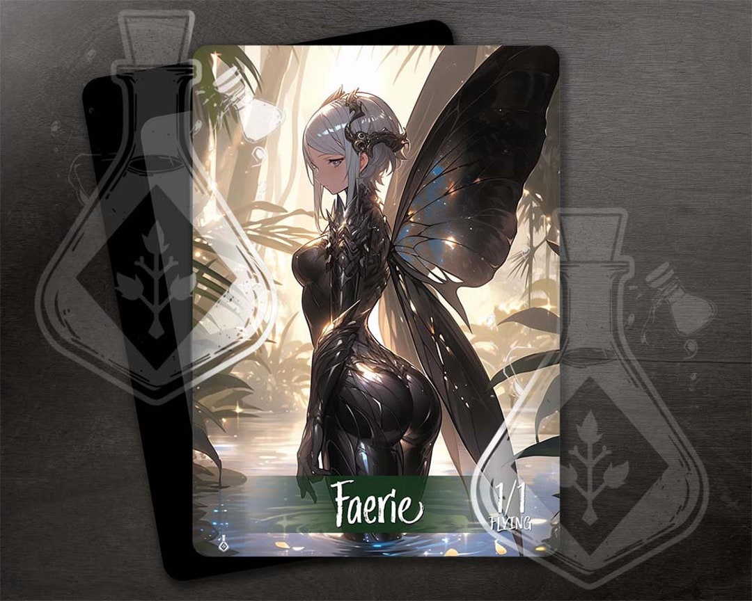 Faerie Token for TCG Full Custom Art Gorgeous Leather Fearie - Etsy