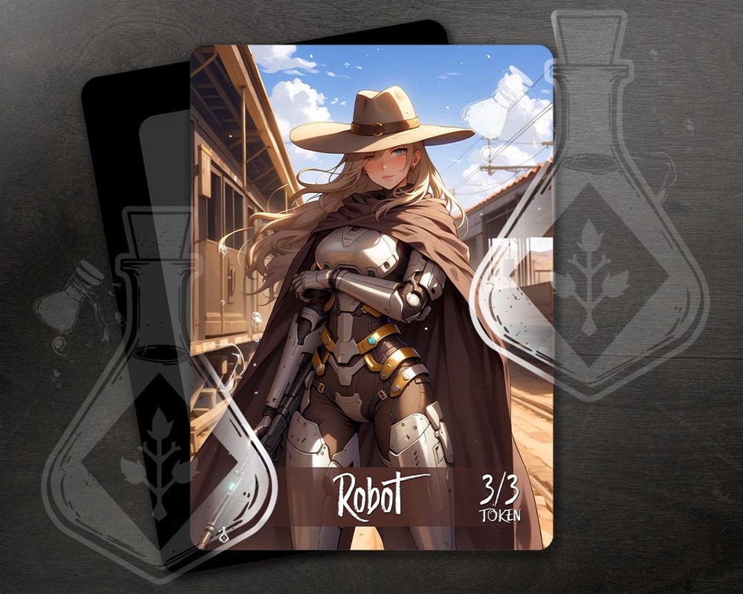 Robot Token for TCG - Full Custom Art - Anime Waifu - Future Cowboy ...