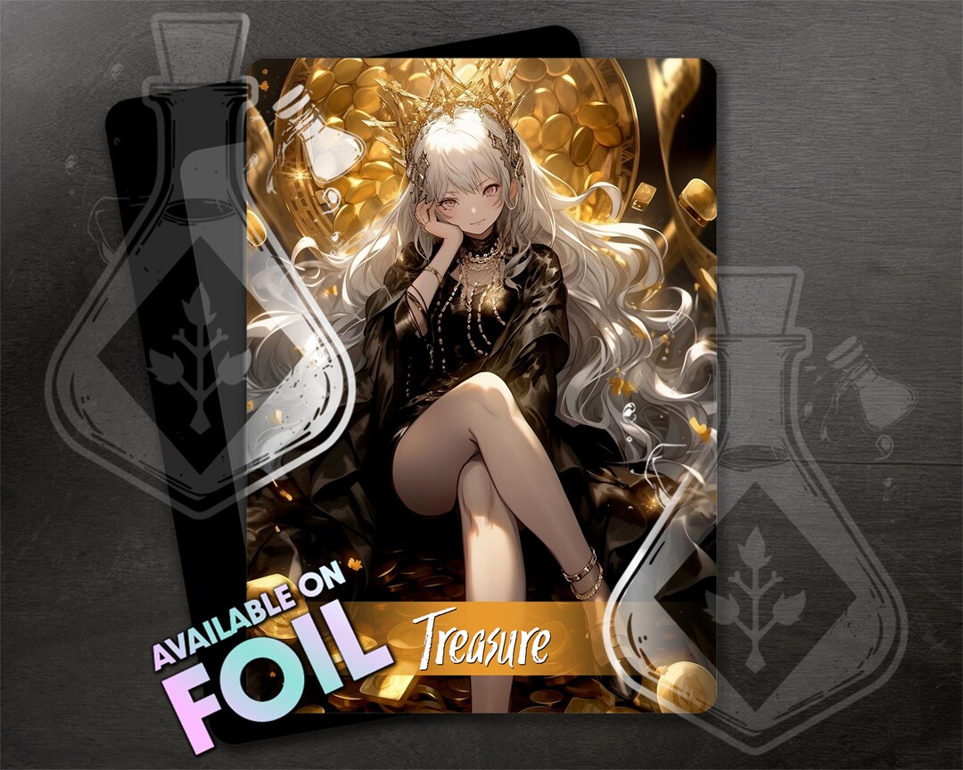TREASURE Token for TCG - Full Custom Art - GOLDEN Queen Goddess ...