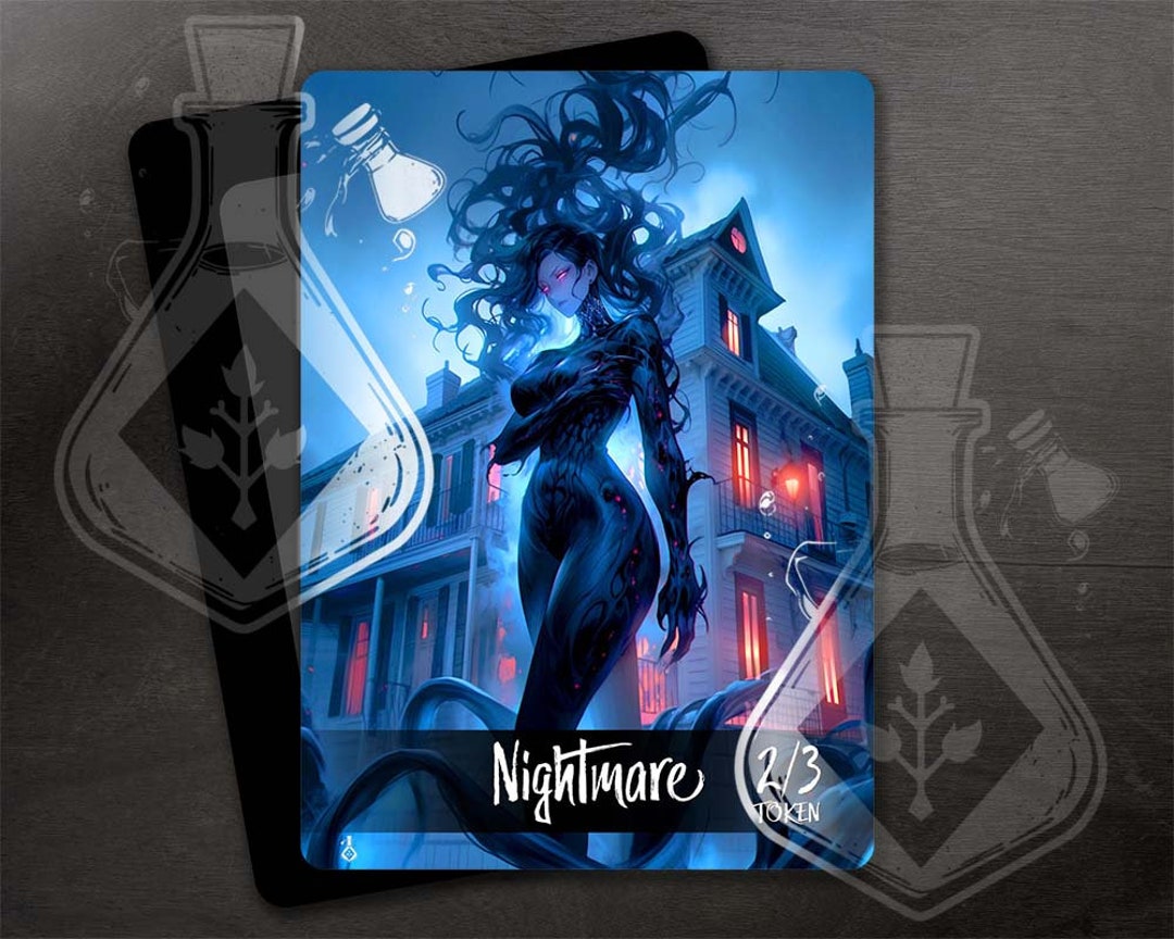 Nightmare Token for TCG - Full Custom Art -green Waifu - Beaitiful ...