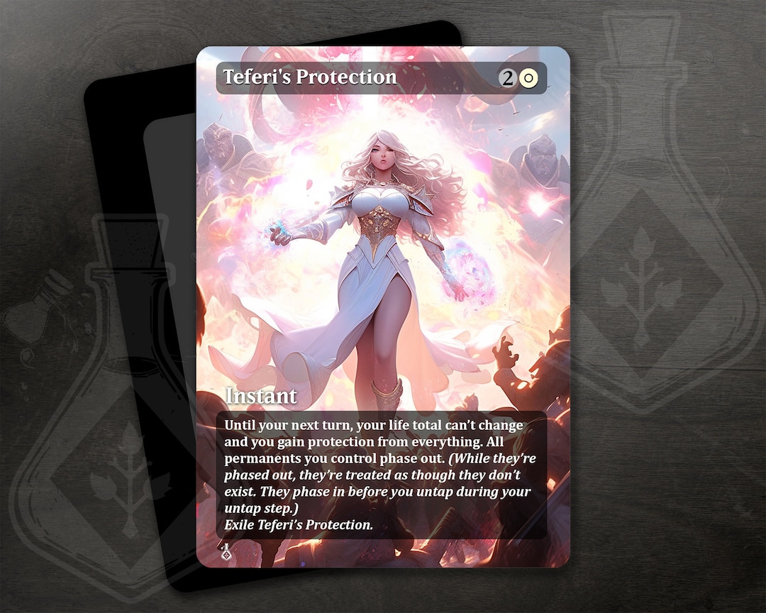 Teferi's Protection Amazing Alternate Full Custom Art Anime Waifu ...