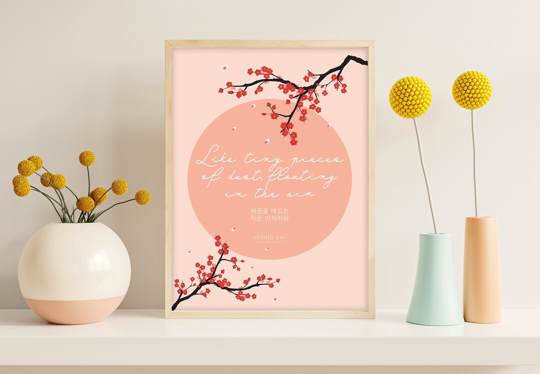 BTS Poster: Spring Day | Digital Print | 방탄소년단 | Spring Day Wall Art ...