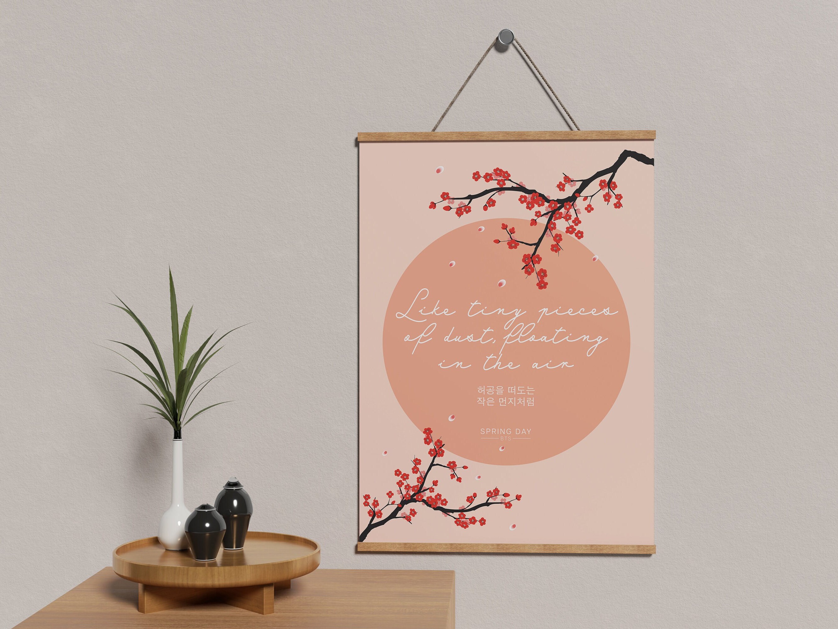 BTS Poster: Spring Day | Digital Print | 방탄소년단 | Spring Day Wall Art ...