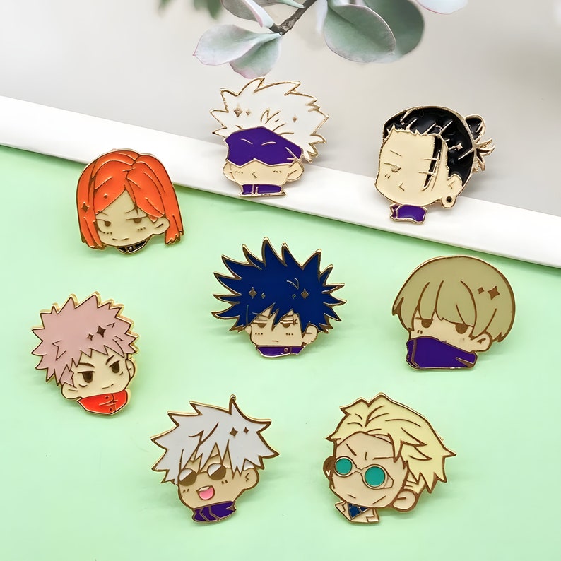 Jujutsu Gift Chibi Enamel Anime Pins JJK Gift Pins Kaisen Gojo Itadori ...
