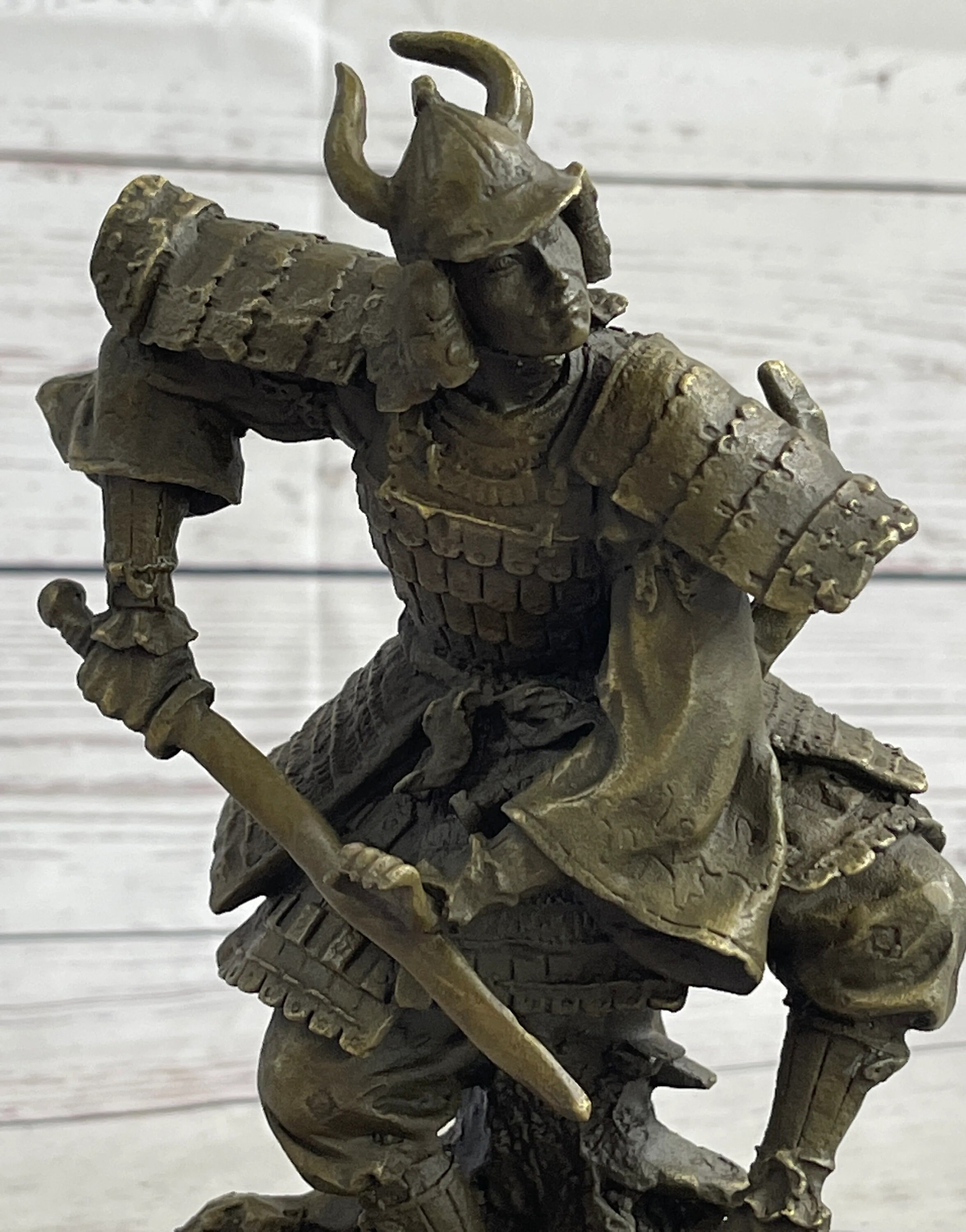 Japanese Samurai Real Bronze Statue Sculpture Japan Warrior Figurine - Etsy