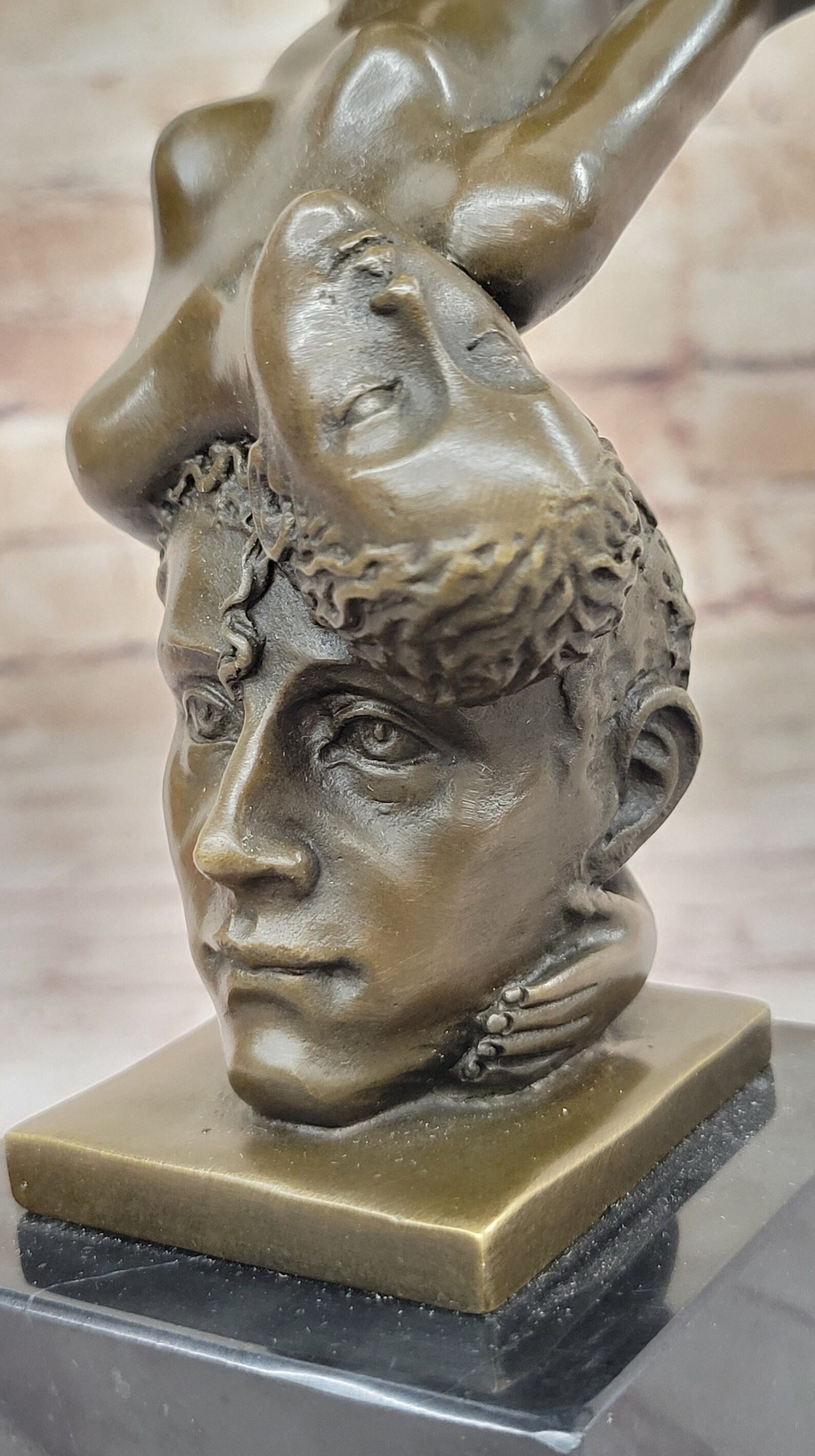 Surrealist Bronze Sculpture of Upside Down Female Figure Conjoined Head ...