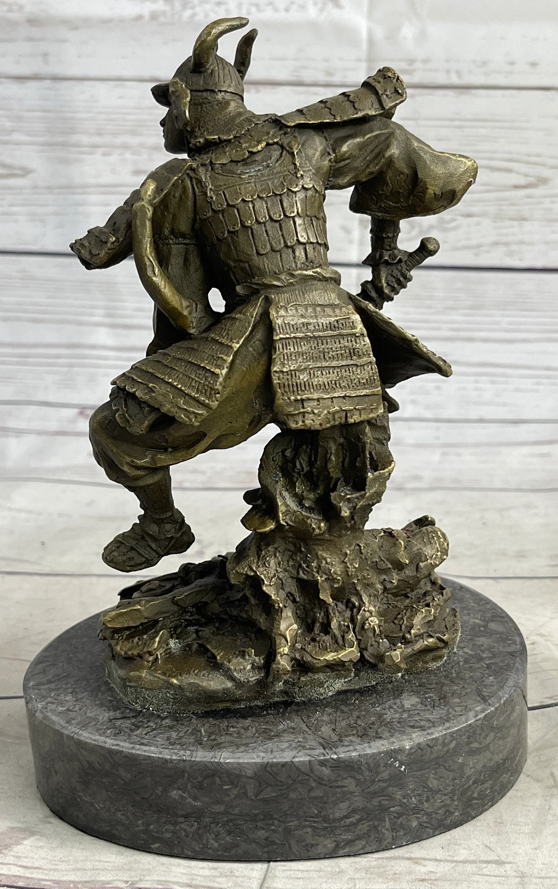 Japanese Samurai Real Bronze Statue Sculpture Japan Warrior Figurine - Etsy