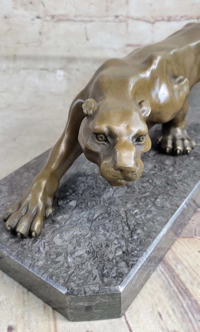 Panther Puma Bronze Statue Sculpture Figurine - Etsy
