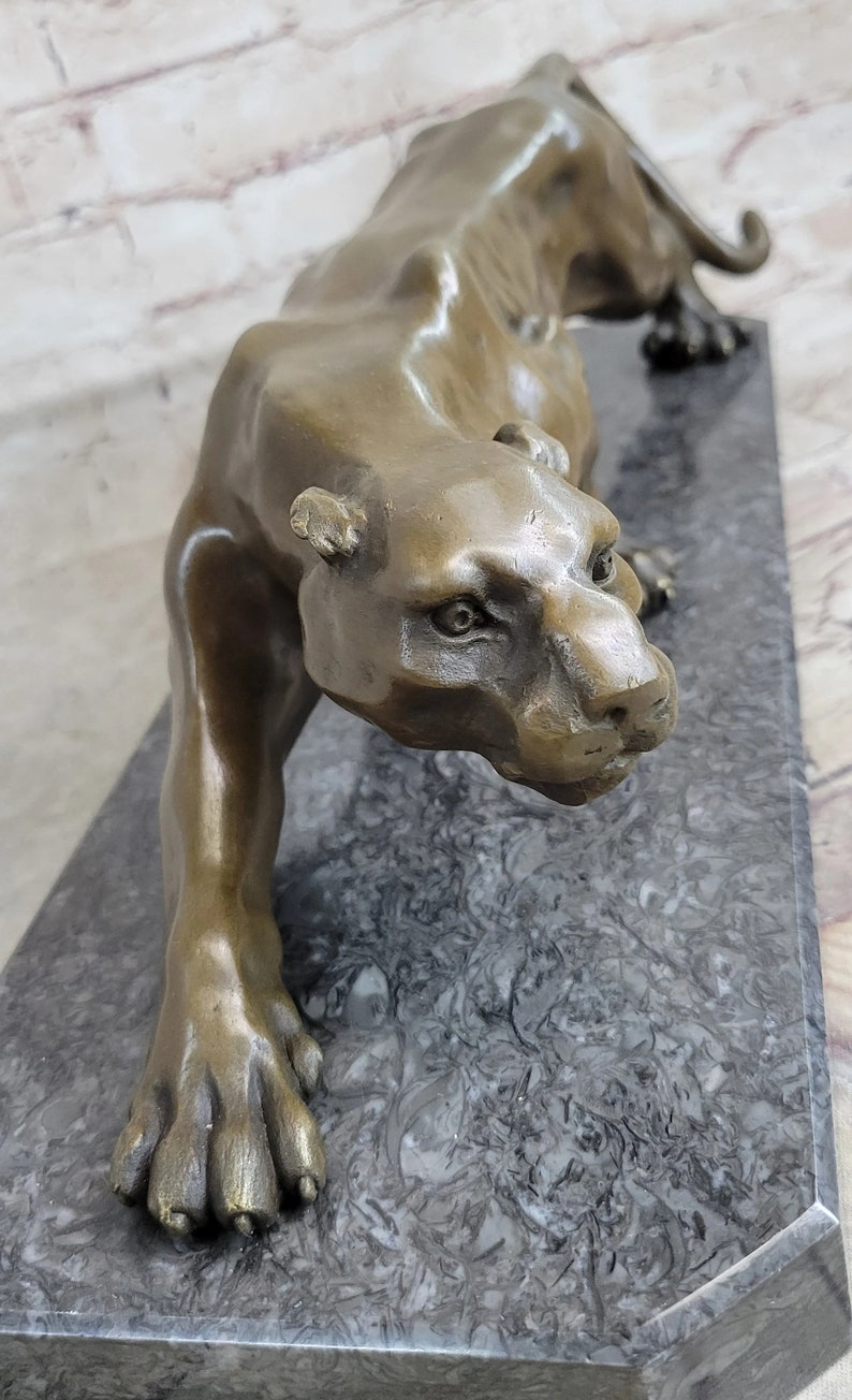 Panther Puma Bronze Statue Sculpture Figurine - Etsy