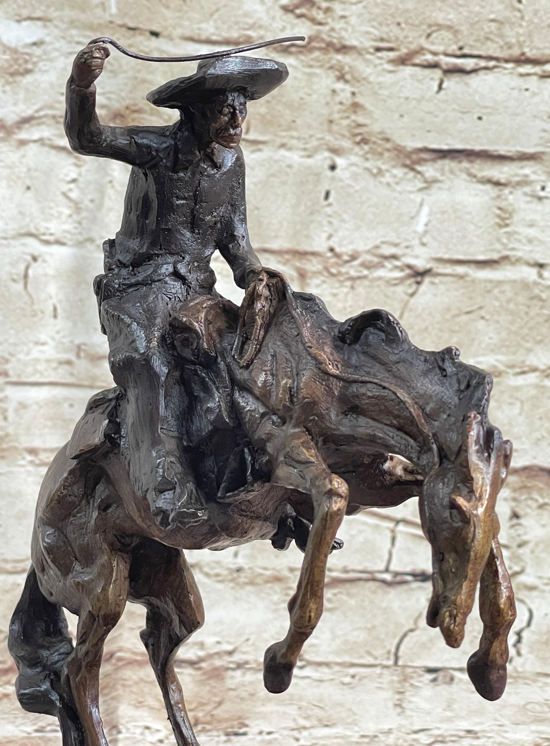 Bronco Buster Bronze Statue - Etsy