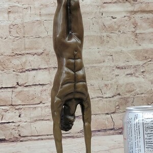 Athlete Muscular Male Doing Handstand Bronze Statue Figurine - Etsy