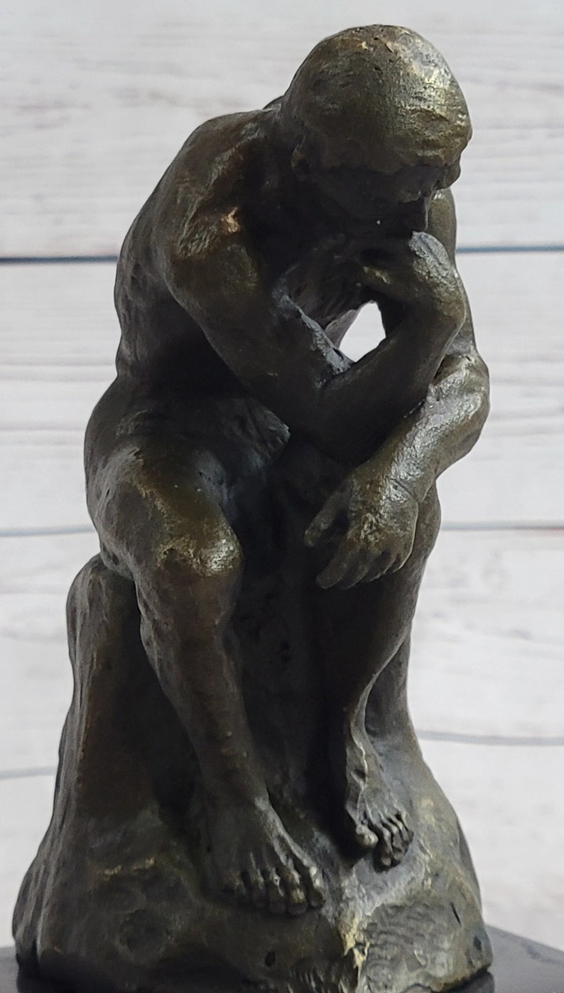 The Thinker Rodin Thinking Man Male Figure Bronze Sculpture - Etsy