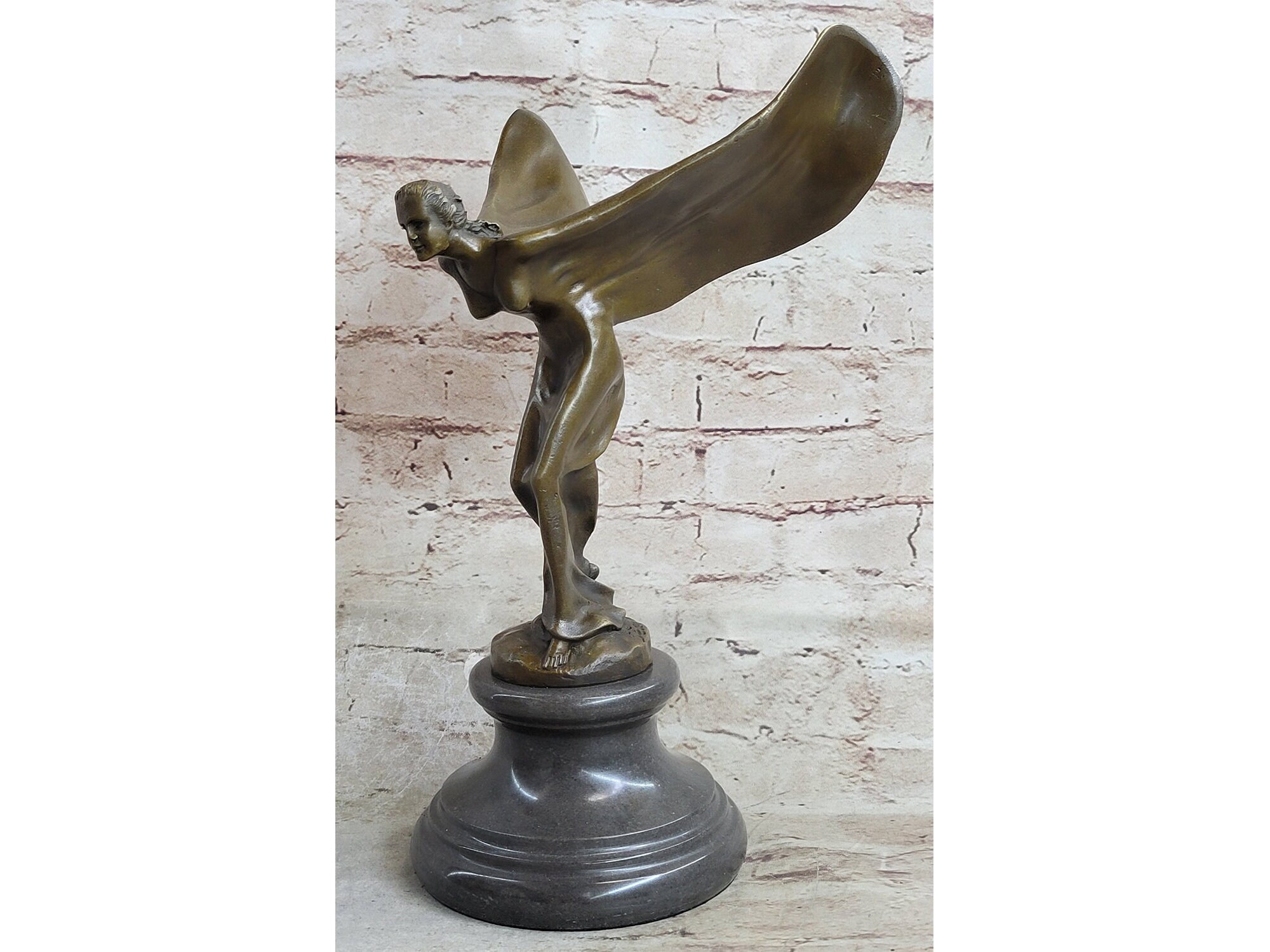Spirit of Ecstasy Flying Lady Bronze Statue - Etsy