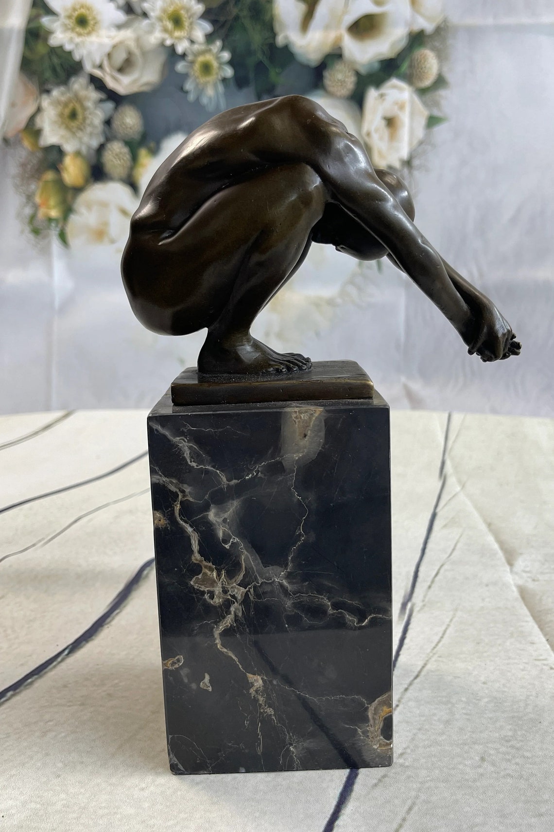 Diver Athletic Male Man Bronze Statue Sculpture Figurine - Etsy