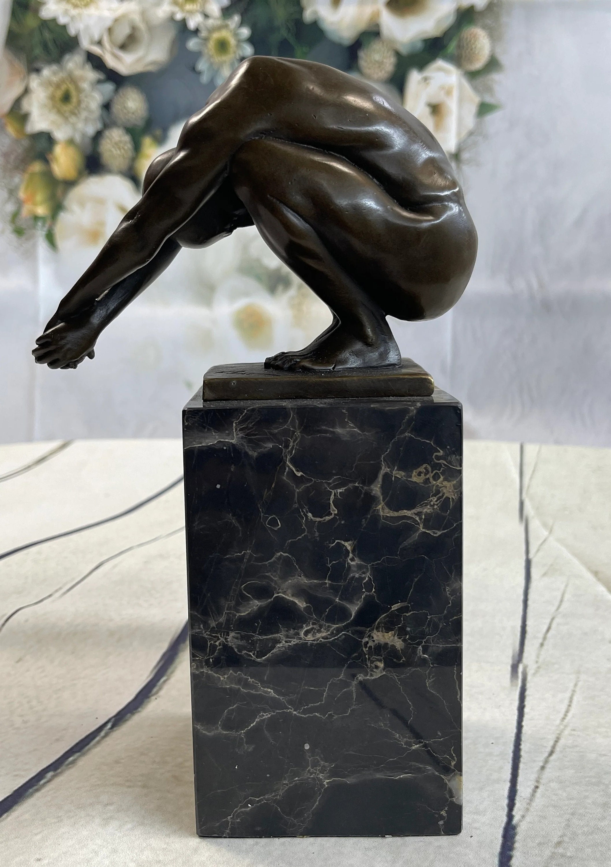 Diver Athletic Male Man Bronze Statue Sculpture Figurine - Etsy