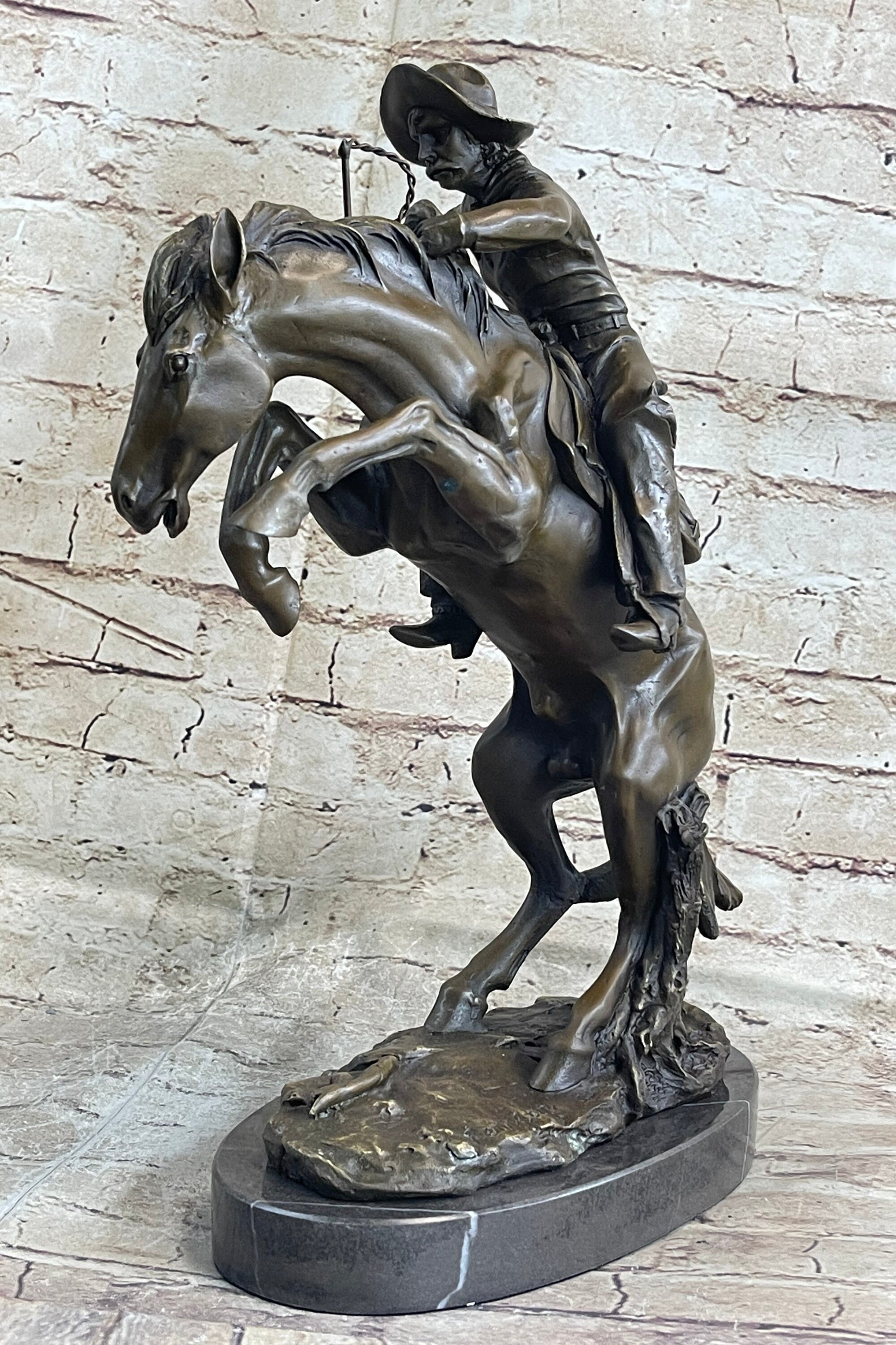 Bronco Buster. Cowboy Bronze Sculpture Figure - Etsy