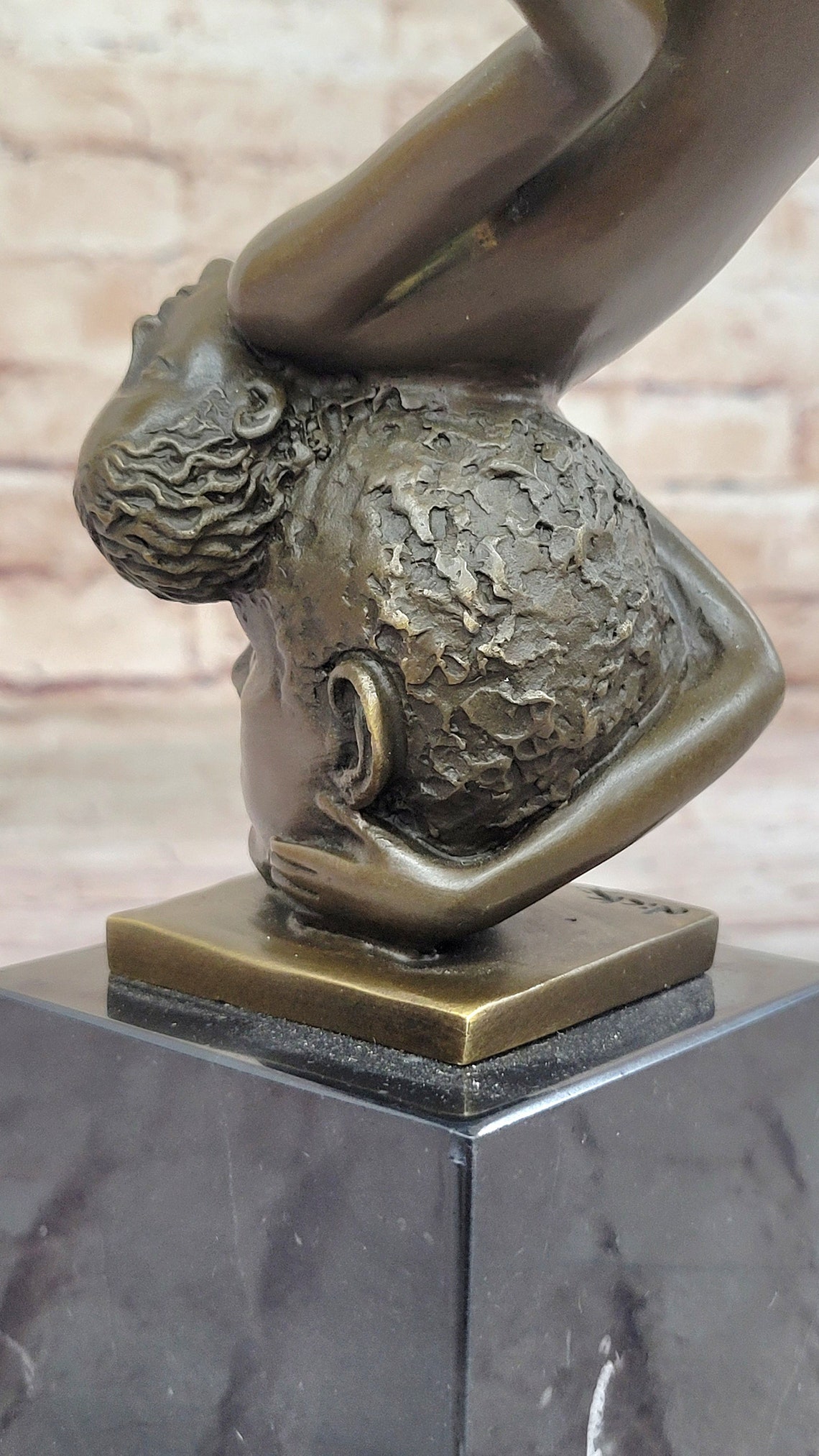 Surrealist Bronze Sculpture of Upside Down Female Figure Conjoined Head ...