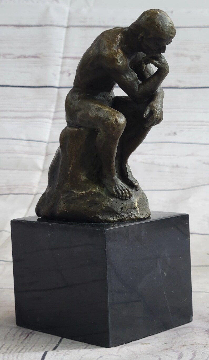 The Thinker Rodin Thinking Man Male Figure Bronze Sculpture - Etsy