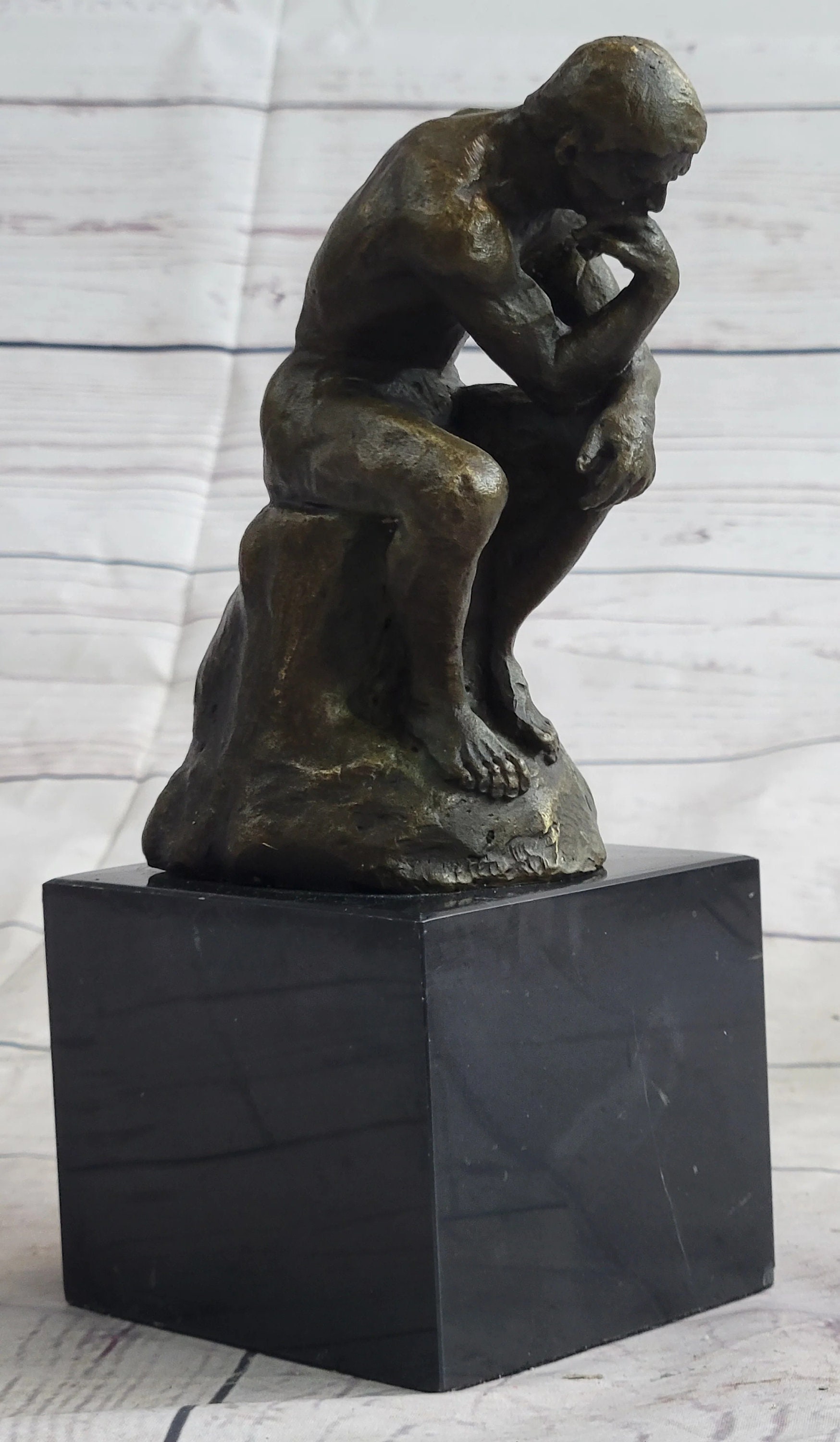 The Thinker Rodin Thinking Man Male Figure Bronze Sculpture - Etsy