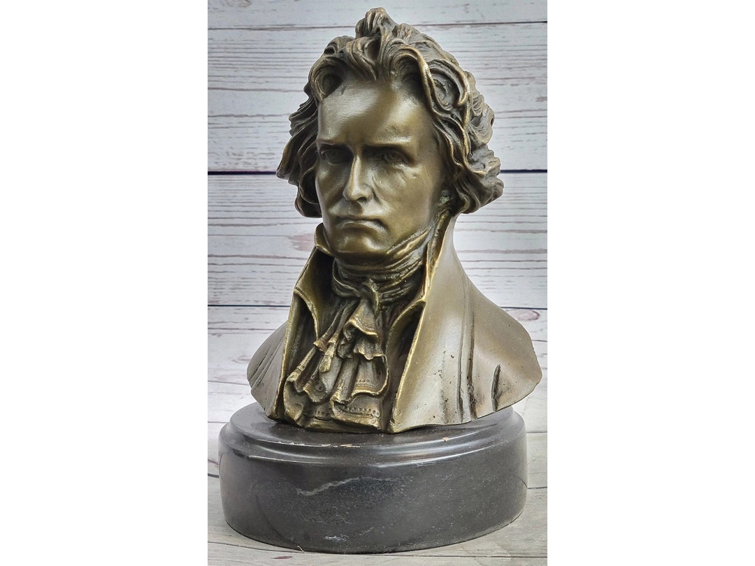 Ludwig Van Beethoven Bronze Metal Bust Sculpture Statue Figure - Etsy