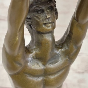 Athlete Muscular Male Doing Handstand Bronze Statue Figurine - Etsy