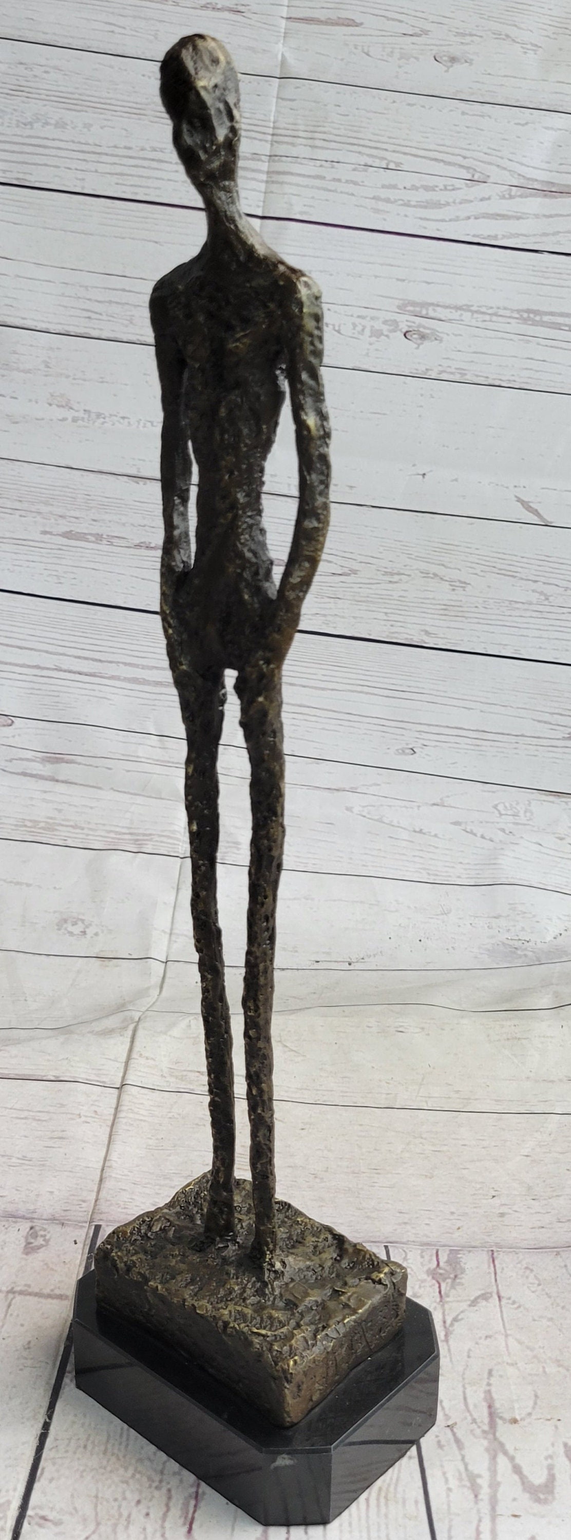 Standing Tall Man Gia Stick Figurine Bronze Sculpture Statue Decor - Etsy