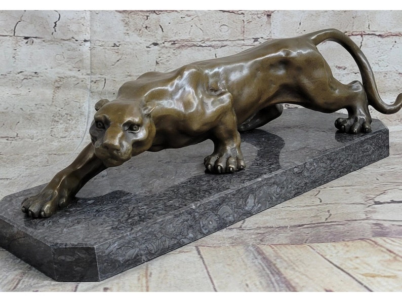 Panther Puma Bronze Statue Sculpture Figurine - Etsy