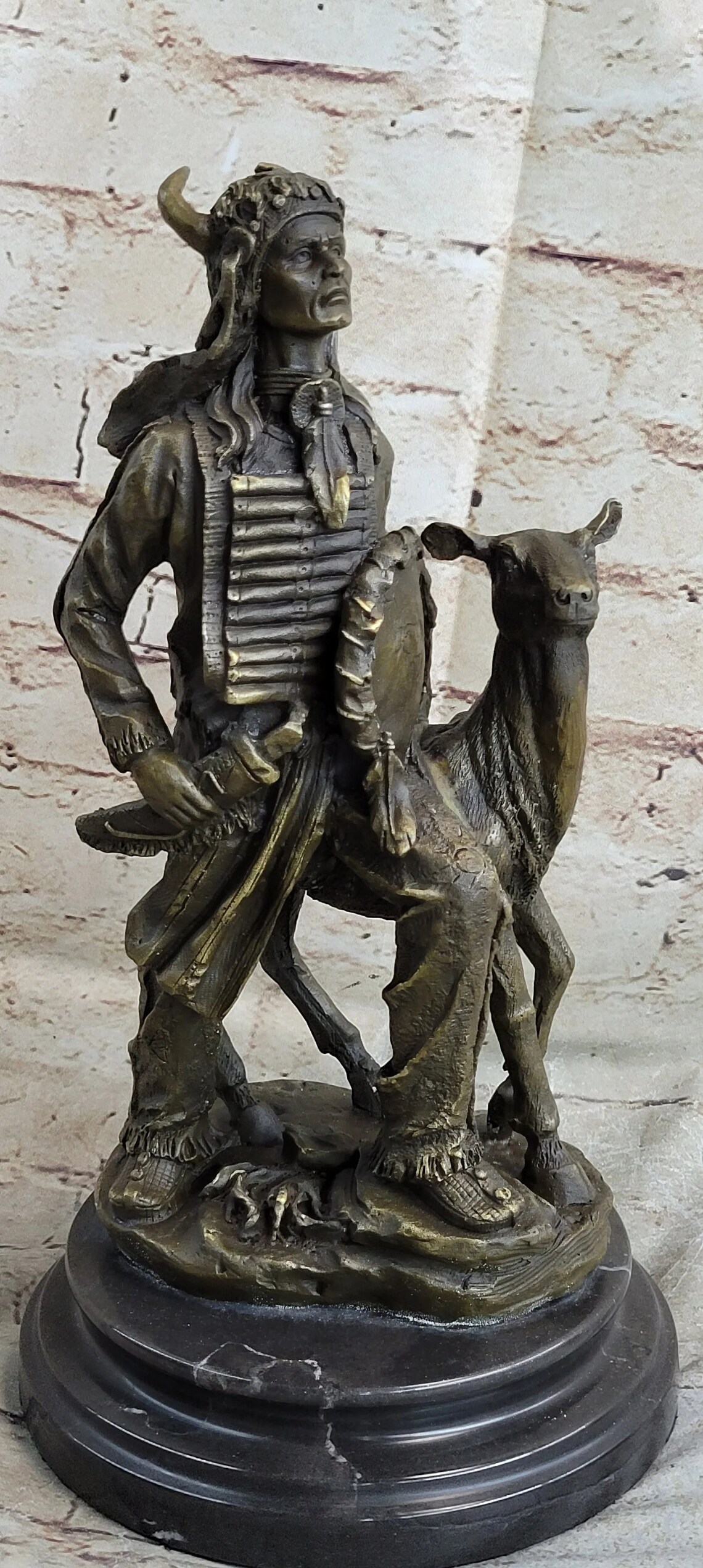 Native American Shaman Bronze Statue Figurine - Etsy