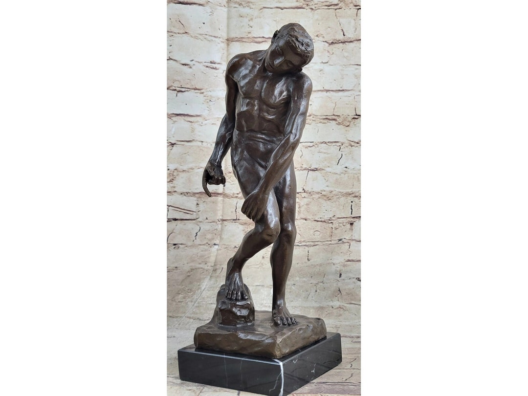 Adam Sculpture After Rodin Figure Bronze Statue - Etsy