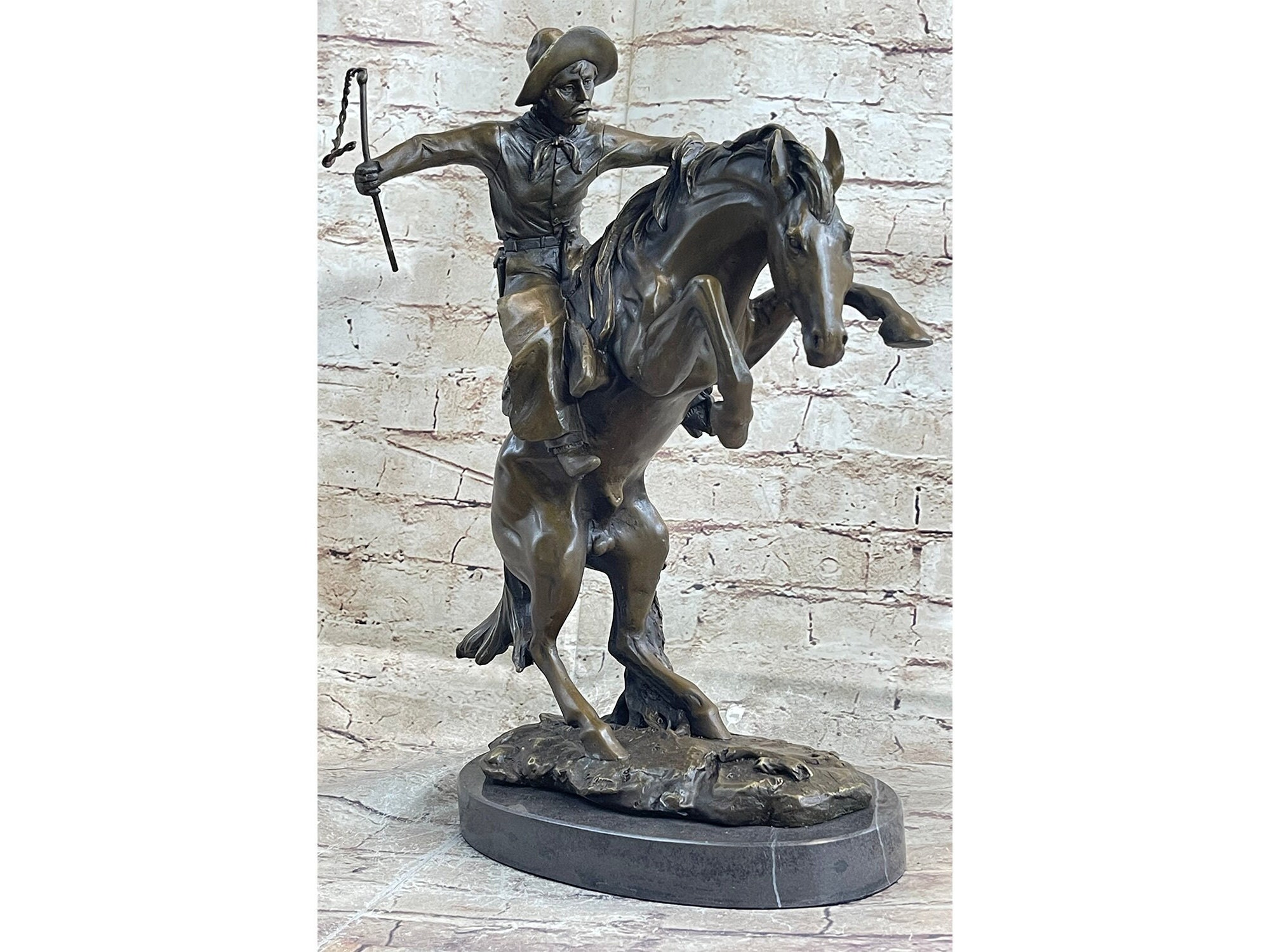 Bronco Buster. Cowboy Bronze Sculpture Figure - Etsy