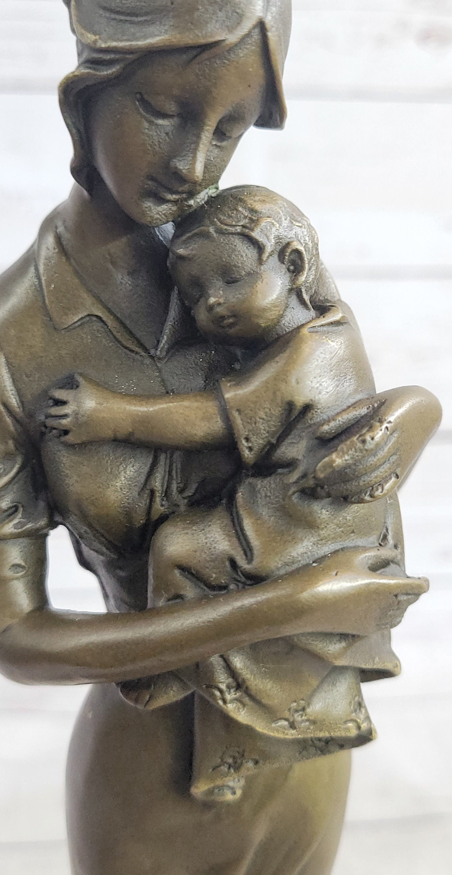 Mother Holding Baby Child Bronze Statue Sculpture Figure - Etsy
