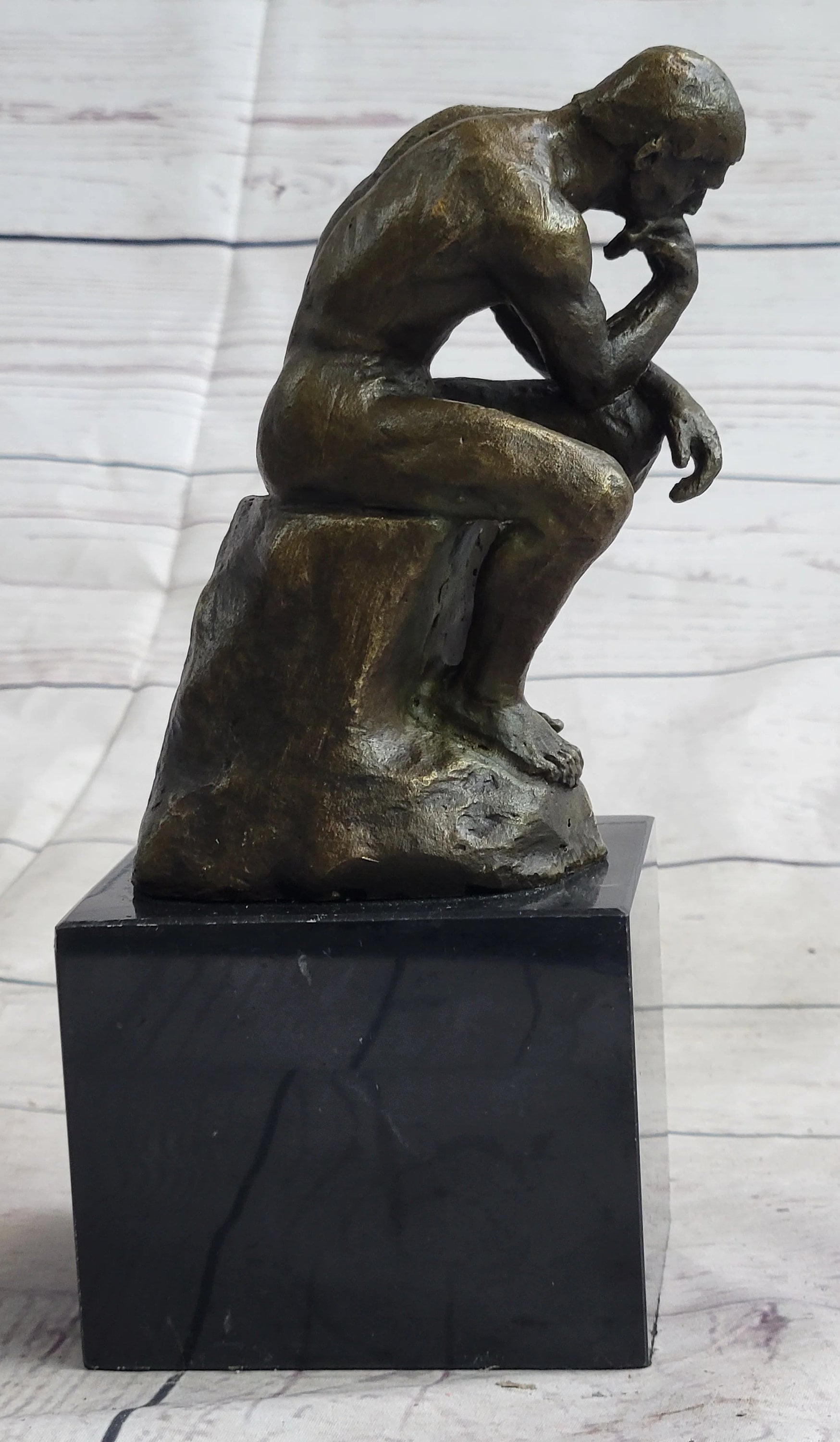 The Thinker Rodin Thinking Man Male Figure Bronze Sculpture - Etsy