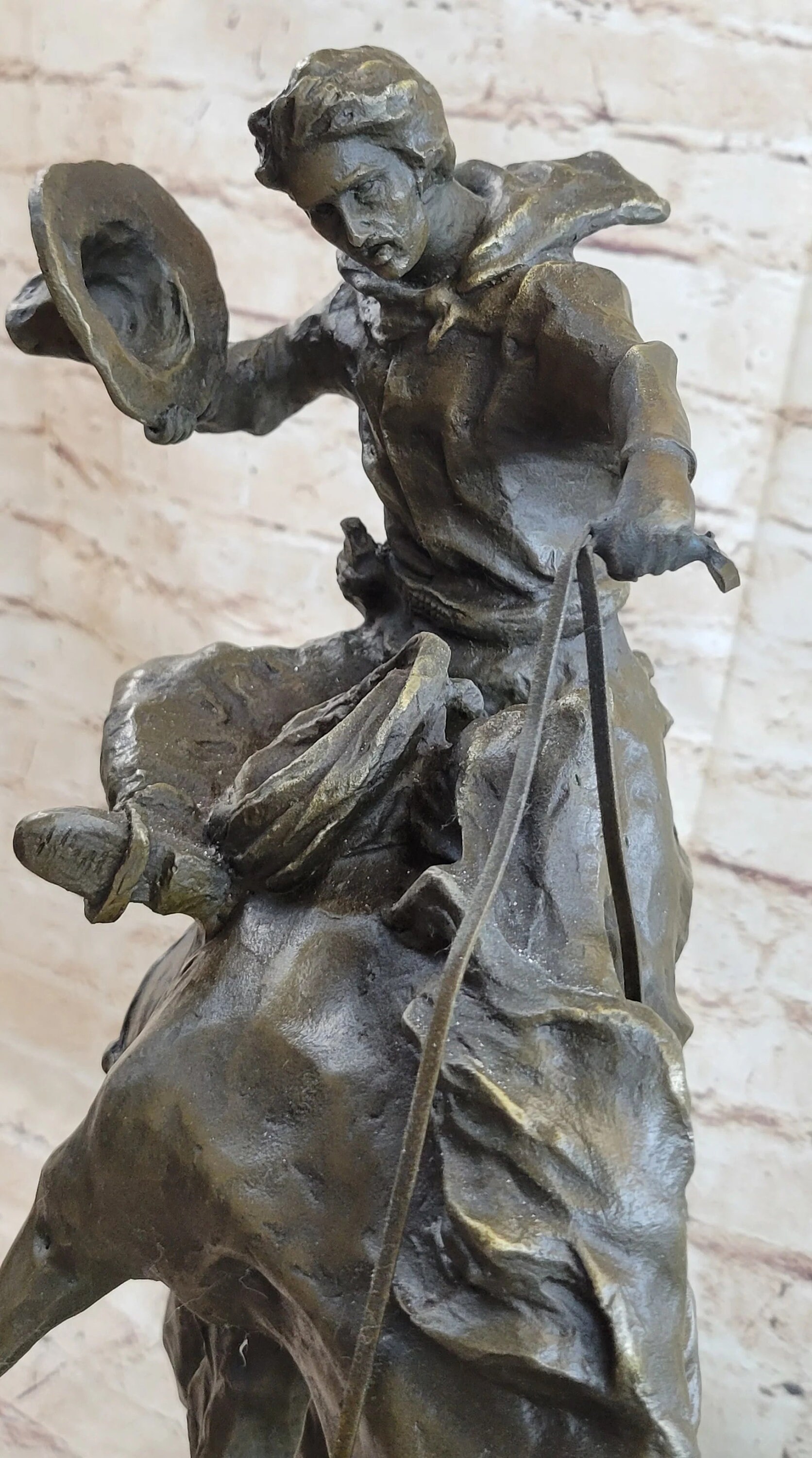 Bronco Buster Western Cowboy Bronze Statue Sculpture Figure - Etsy