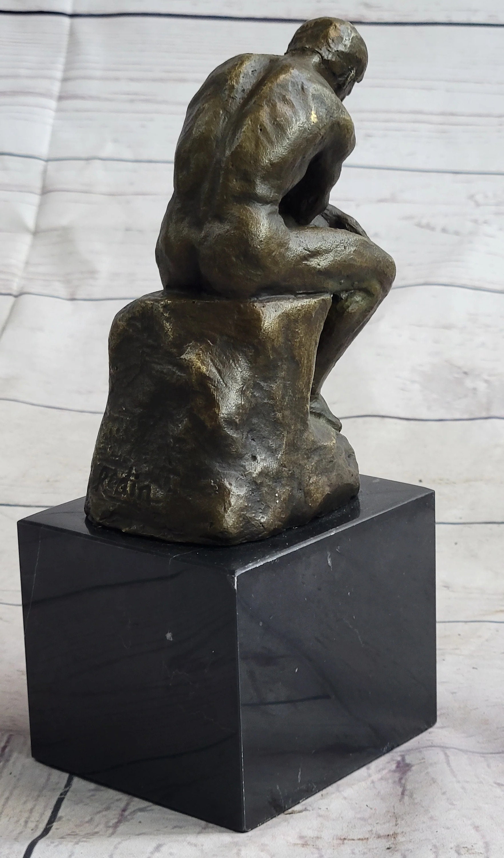 The Thinker Rodin Thinking Man Male Figure Bronze Sculpture - Etsy