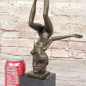 Surrealist Bronze Sculpture of Upside Down Female Figure Conjoined Head ...