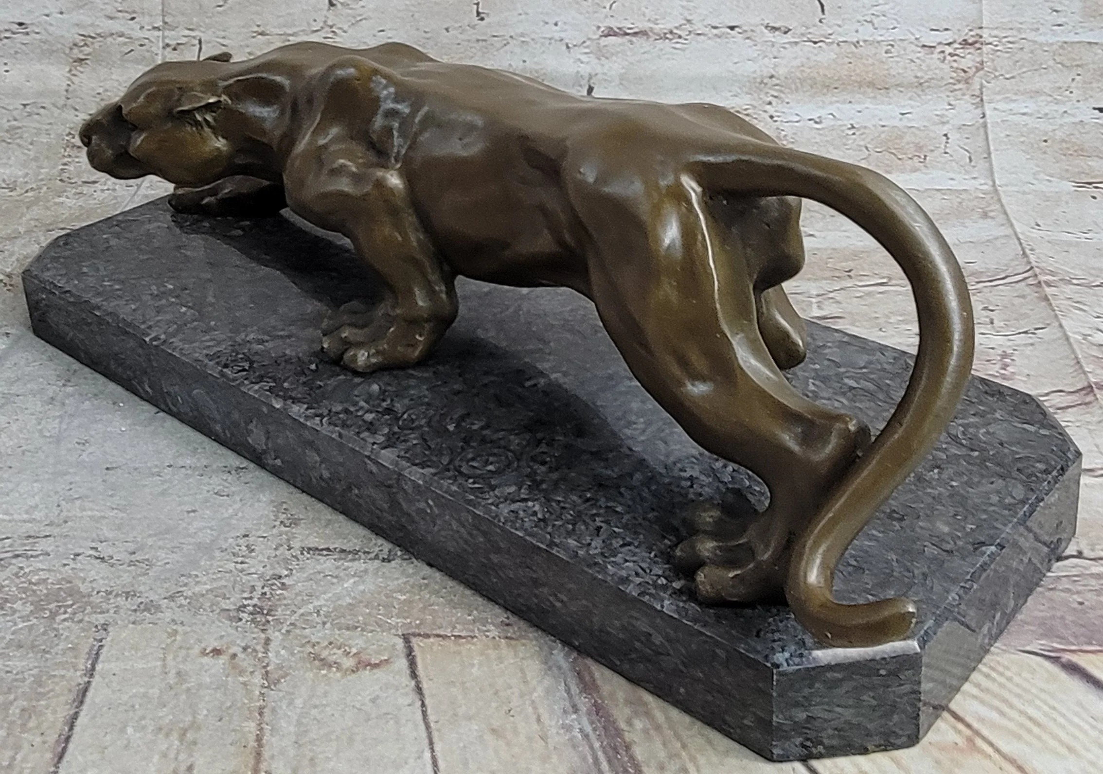 Panther Puma Bronze Statue Sculpture Figurine - Etsy