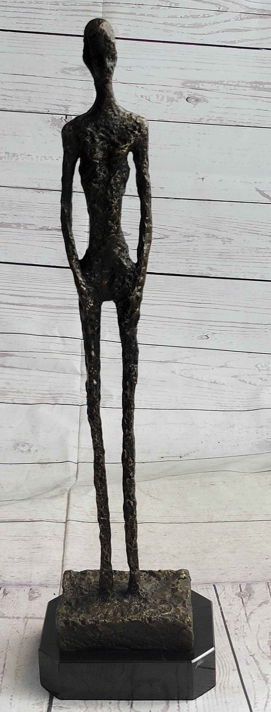 Standing Tall Man Gia Stick Figurine Bronze Sculpture Statue Decor - Etsy