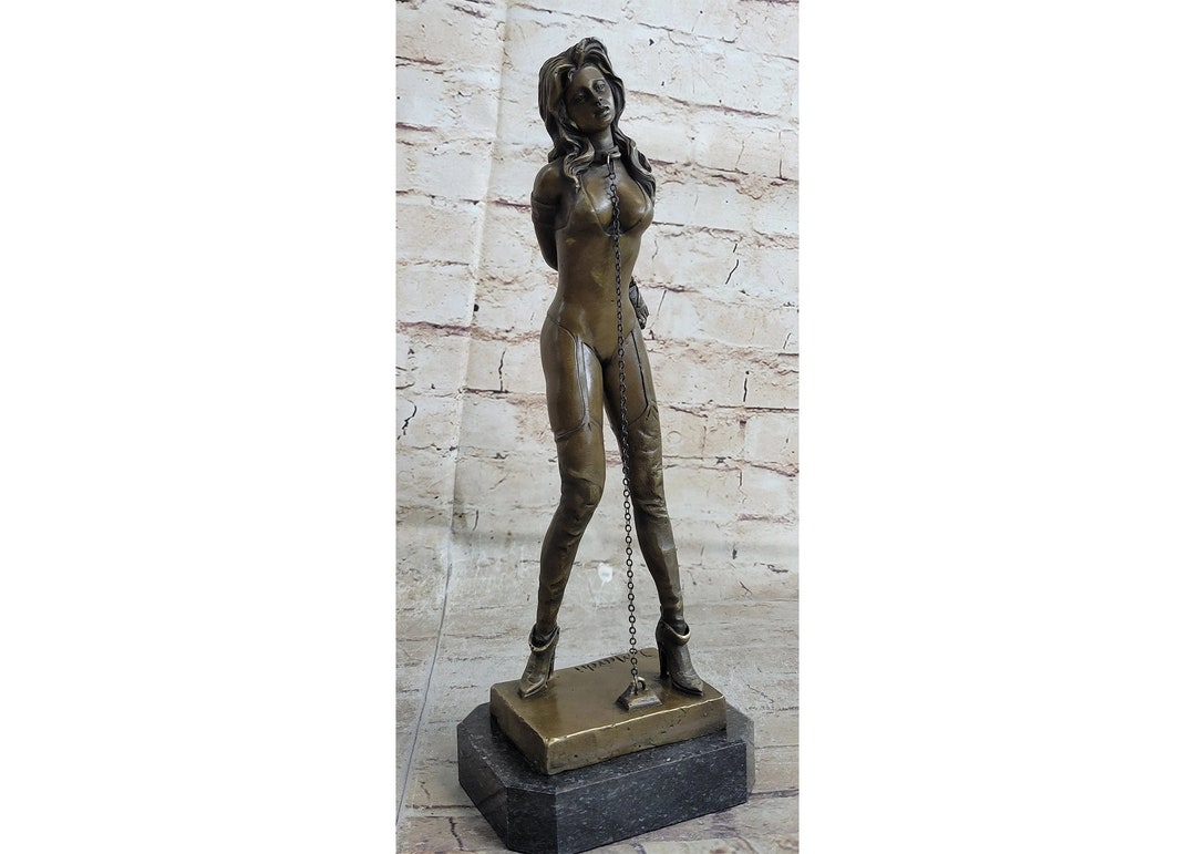 Erotic Art Bondage Girl in Handcuffs Bronze Figure Sculpture - Etsy