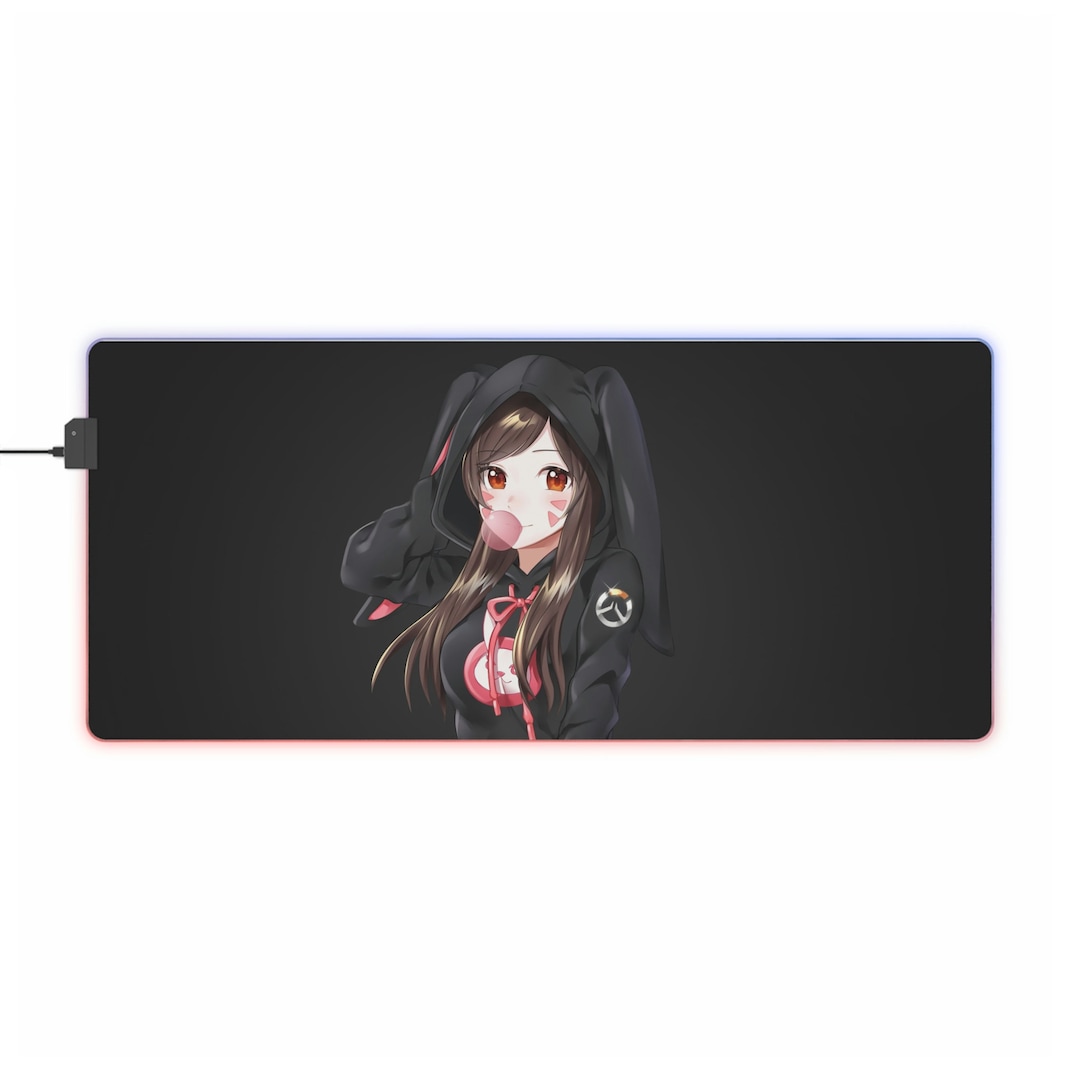 Overwatch Mouse Pad, D.va Bunny, Cute, LED Mouse Pad, Gaming, Gift ...